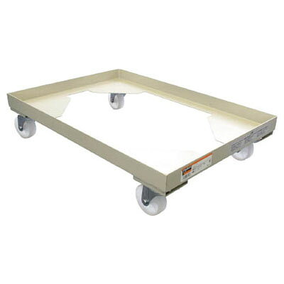 仕様均等荷重：200kg枠内寸法長さ×幅：580×400mm高さ：146mmキャスター径：75mm完成品自在キャスター4個質量：5.6kg特徴溶接構造で堅牢です。標準仕様はオール自在車ですが、固定キャスターの付け替えも可能です。積み重ねるこ...