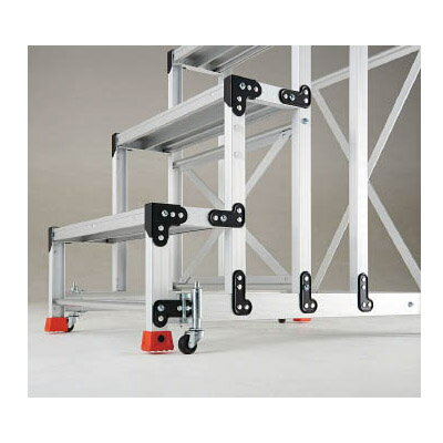 特徴作業用踏台用のスプリングキャスターです。TSF手すり仕様2段に対応します。4個1セットです。人が乗ると滑り止めキャップが接地して安定するキャスター用途作業用踏台の移動に。仕様品名：スプリングキャスター適合機種：TSF-256、TSF-2...