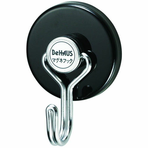 可動式フックで傾斜した場所や天井でも安定したフック掛けが可能。特徴金属面に取り付けて品蘇武吊るし、保管に使用出来ます。フックが上下180°、左右360°可動で天井にも取付可能。吸着面保護シール付仕様本体サイズ：φ66耐荷重：3kgカラー：黒