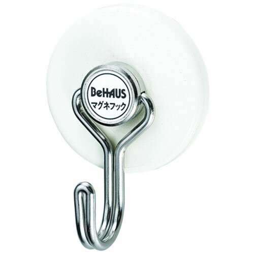 可動式フックで傾斜した場所や天井でも安定したフック掛けが可能。特徴金属面に取り付けて品蘇武吊るし、保管に使用出来ます。フックが上下180°、左右360°可動で天井にも取付可能。吸着面保護シール付仕様本体サイズ：φ66耐荷重：3kgカラー：白