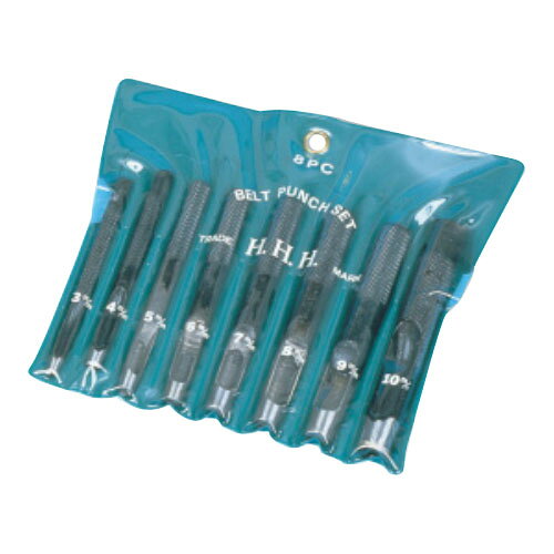 仕様セット内容：3mm・4mm・5mm・6mm・7mm・8mm・9mm・10mm 各1本入材質：S45C材用途ベルト、皮、ビニール、紙、ゴム、布等。※こちらの商品は取寄せ品の為、入荷まで3～7日ほど掛かります。またご注文後のキャンセル、返品...