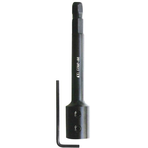 仕様取付可能先端工具：12mm軸No.5ショートビット：31mm-50mmNo.6兼用ビット：31mm-50mmNo.9釘切りドリル：24mm-38mm材質：普通鋼付属：六角レンチ※こちらの商品は取寄せ品の為、入荷まで数日掛かります。またご...