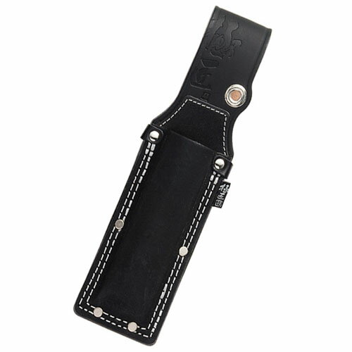 牛黒床革製なので丈夫で、ツールをしっかり収納できます！特徴太陽光による変色や老化を防ぐ黒革素材を採用。黒革と白糸のコントラストが美しい、デザインにもこだわった逸品1寸4分までのノミを収納可能な黒革工具差しです。収納スペース底部には刃の保護材...