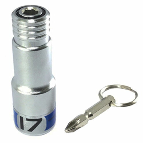 両頭ビットに着脱らくらく！特徴ビットが折れても市販ビットとワンタッチで交換できる18ボルト対応、着脱タイプの電動・充電インパクト用ソケットです。ビットがホルダー部の中で折れても内側からポンチ等で引き抜くことが可能。携帯に便利なNO.2ビット...