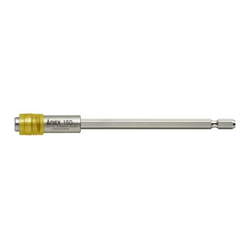 特徴対辺6.35mm六角軸ビット・ドリルの延長として使用できます。鉄製ホルダー+耐衝撃性キャップで強度抜群！Wボール構造でしっかりとビットをロックします。仕様差込口×全長(L)：六角軸対辺6.35mm×150※こちらの商品は取寄せ品の為、入...