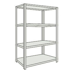 【仕様】●色：ネオグレー●間口×奥行×高さ：1815×315×1504mm●棚段数：4段●有効間口：1724mm●組立目安：2人30分●組立式●均等積載量：100kg/段●最大積載量：1000kg/台●棚板調整ピッチ：50mm●質量：32....