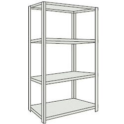 【仕様】●色：ネオグレー●間口×奥行×高さ：1815×465×1804mm●棚段数：4段●有効間口：1724mm●組立目安：2人30分●組立式●均等積載量：100kg/段●最大積載量：1000kg/台●棚板調整ピッチ：50mm●質量：42....