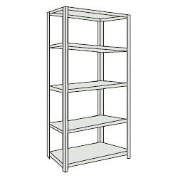 【仕様】●色：ネオグレー●間口×奥行×高さ：1218×318×2104mm●棚段数：5段●有効間口：1128mm●組立目安：2人20分●組立式●均等積載量：80kg/段●最大積載量：400kg/台●棚板調整ピッチ：50mm●質量：32.6k...
