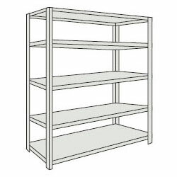 【仕様】●色：ネオグレー●間口×奥行×高さ：1818×468×1204mm●棚段数：5段●有効間口：1728mm●組立目安：2人20分●組立式●均等積載量：80kg/段●最大積載量：400kg/台●棚板調整ピッチ：50mm●質量：47.5k...