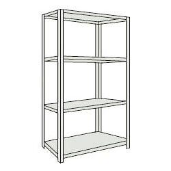 【仕様】●色：ネオグレー●間口×奥行×高さ：1518×318×1804mm●棚段数：4段●有効間口：1428mm●組立目安：2人20分●組立式●均等積載量：80kg/段●最大積載量：400kg/台●棚板調整ピッチ：50mm●質量：30.7k...