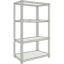 【仕様】●色：ネオグレー●間口×奥行×高さ：890×465×1804mm●棚段数：4段●有効間口：799mm●組立目安：2人30分●組立式●均等積載量：100kg/段●最大積載量：1000kg/台●棚板調整ピッチ：50mm●質量：23.7k...