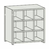 【仕様】●色：ネオグレー●間口×奥行×高さ：889×264×927mm●タイプ：3列・3段●完成品●均等積載量：100kg/段●最大積載量：1000kg/台●質量：18.5kg【特徴】●小物・部品類の収納に最適です。●薄型で壁面管理に適して...