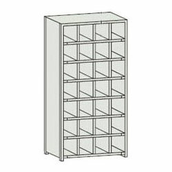 【仕様】●色：ネオグレー●間口×奥行×高さ：889×264×1802mm●タイプ：4列・7段●完成品●均等積載量：100kg/段●最大積載量：1000kg/台●質量：39.2kg【特徴】●小物・部品類の収納に最適です。●薄型で壁面管理に適し...