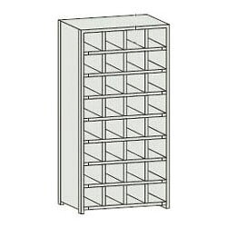 【仕様】●色：ネオグレー●間口×奥行×高さ：889×264×1802mm●タイプ：4列・8段●完成品●均等積載量：100kg/段●最大積載量：1000kg/台●質量：40.8kg【特徴】●小物・部品類の収納に最適です。●薄型で壁面管理に適し...