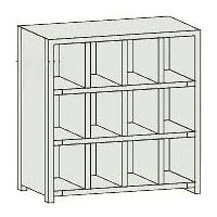【仕様】●色：ネオグレー●間口×奥行×高さ：889×214×927mm●タイプ：4列・3段●完成品●均等積載量：100kg/段●最大積載量：1000kg/台●質量：19.8kg【特徴】●小物・部品類の収納に最適です。●薄型で壁面管理に適して...