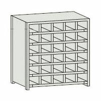 【仕様】●色：ネオグレー●間口×奥行×高さ：889×264×927mm●タイプ：5列・6段●完成品●均等積載量：100kg/段●最大積載量：1000kg/台●質量：27.0kg【特徴】●小物・部品類の収納に最適です。●薄型で壁面管理に適して...