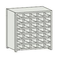 【仕様】●色：ネオグレー●間口×奥行×高さ：889×264×927mm●タイプ：5列・7段●完成品●均等積載量：100kg/段●最大積載量：1000kg/台●質量：28.5kg【特徴】●小物・部品類の収納に最適です。●薄型で壁面管理に適して...