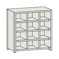 【仕様】●色：ネオグレー●間口×奥行×高さ：889×264×1052mm●タイプ：3列・4段●完成品●均等積載量：100kg/段●最大積載量：1000kg/台●質量：20.3kg【特徴】●小物・部品類の収納に最適です。●薄型で壁面管理に適し...