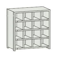 【仕様】●色：ネオグレー●間口×奥行×高さ：889×264×1052mm●タイプ：4列・4段●完成品●均等積載量：100kg/段●最大積載量：1000kg/台●質量：21.8kg【特徴】●小物・部品類の収納に最適です。●薄型で壁面管理に適し...
