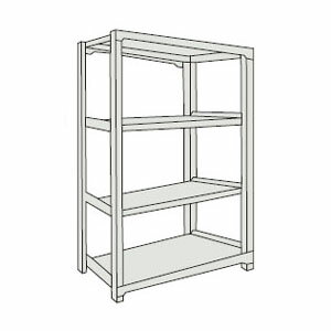 【仕様】●色：ネオグレー●間口×奥行×高さ：905×305×1508mm●棚段数：4段●有効間口：816mm●組立目安：2人30分●組立式●均等積載量：150kg/段●最大積載量：1000kg/台●棚板調整ピッチ：25mm●質量：22.9k...