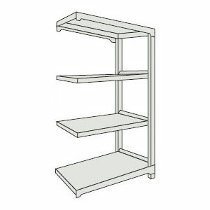【仕様】●色：ネオグレー●間口×奥行×高さ：1160×455×1808mm●棚段数：4段●有効間口：1116mm●組立目安：2人30分●組立式●均等積載量：150kg/段●最大積載量：1000kg/台●棚板調整ピッチ：25mm●質量：29....