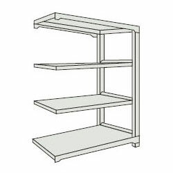 【仕様】●色：ネオグレー●間口×奥行×高さ：860×455×1208mm●棚段数：4段●有効間口：816mm●組立目安：2人30分●組立式●均等積載量：150kg/段●最大積載量：1000kg/台●棚板調整ピッチ：25mm●質量：22.4k...