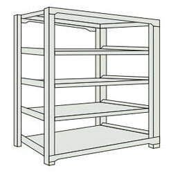 【仕様】●色：ネオグレー●間口×奥行×高さ：1261×931×1810mm●棚段数：5段●有効間口：1140mm●組立目安：2人30分●組立式●均等積載量：300kg/段●最大積載量：2500kg/台●棚板調整ピッチ：50mm●質量：94....