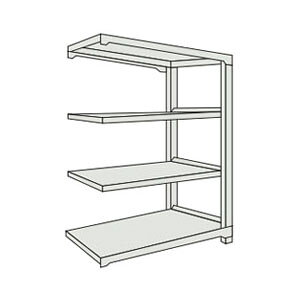 【仕様】●色：ネオグレー●間口×奥行×高さ：900×731×1510mm●棚段数：4段●有効間口：840mm●組立目安：2人30分●組立式●均等積載量：300kg/段●最大積載量：2500kg/台●棚板調整ピッチ：50mm●質量：44.5k...