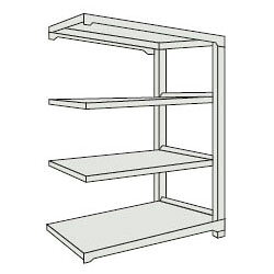 仕様色：ネオグレー間口×奥行×高さ：860×610×1205mm棚段数：4段有効間口：816mm組立目安：2人30分組立式均等積載量：200kg/段最大積載量：1500kg/台棚板調整ピッチ：50mm質量：28.6kg特徴ボルトを1本も使用...