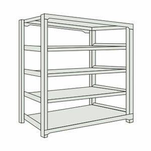 【仕様】●色：ネオグレー●間口×奥行×高さ：1261×731×1810mm●棚段数：5段●有効間口：1140mm●組立目安：2人30分●組立式●均等積載量：500kg/段●最大積載量：2500kg/台●棚板調整ピッチ：50mm●質量：92....