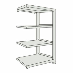 【仕様】●色：ネオグレー●間口×奥行×高さ：1200×481×1810mm●棚段数：4段●有効間口：1140mm●組立目安：2人30分●組立式●均等積載量：500kg/段●最大積載量：2500kg/台●棚板調整ピッチ：50mm●質量：57....