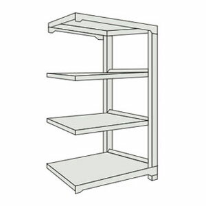 【仕様】●色：ネオグレー●間口×奥行×高さ：900×581×1810mm●棚段数：4段●有効間口：840mm●組立目安：2人30分●組立式●均等積載量：500kg/段●最大積載量：2500kg/台●棚板調整ピッチ：50mm●質量：49.7k...