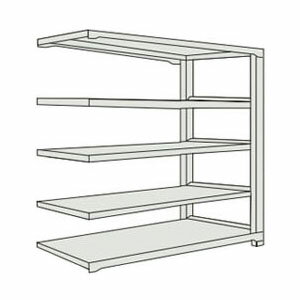 【仕様】●色：ネオグレー●間口×奥行×高さ：1200×581×1810mm●棚段数：5段●有効間口：1140mm●組立目安：2人30分●組立式●均等積載量：500kg/段●最大積載量：2500kg/台●棚板調整ピッチ：50mm●質量：72....