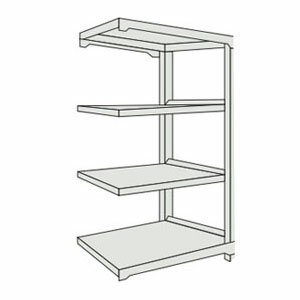 【仕様】●色：ネオグレー●間口×奥行×高さ：900×731×1810mm●棚段数：4段●有効間口：840mm●組立目安：2人30分●組立式●均等積載量：500kg/段●最大積載量：2500kg/台●棚板調整ピッチ：50mm●質量：54.9k...