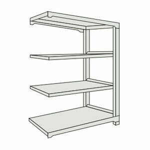 仕様色：ネオグレー間口×奥行×高さ：900×731×1210mm棚段数：4段有効間口：840mm組立目安：2人30分組立式均等積載量：500kg/段最大積載量：2500kg/台棚板調整ピッチ：50mm質量：52.3kg特徴ボルトを1本も使用...