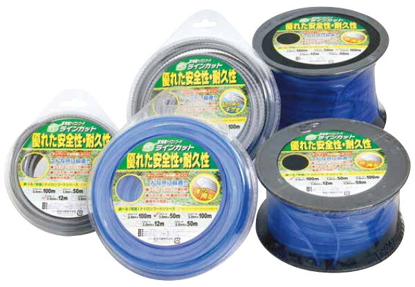 特徴高品質のドイツ製材使用チップソーでは作業しにくい所の草刈に最適！フェンスの際・ブロック塀の際・庭石の際・小石の多いところ仕様カラー：ブルーサイズ：太さ3.0■×長さ100m形状：ストレート中国製(ドイツ製材使用)材質：ナイロン※商品画像...