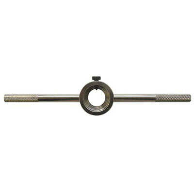 【仕様】●適用ダイス外径寸法：38mm●全長：310mm●質量：0.280kg【特徴】●丸ダイス用一文字タイプハンドル。【用途】●ダイス立て用ハンドル。【材質／仕上げ】●亜鉛ダイカスト(ZDC-2)生産国 日本