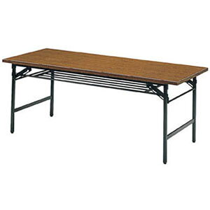 【仕様】●天板色：チーク●間口×奥行×高さ：1800×750×700mm●完成品●下棚付●天板：28mm厚メラミン化粧板フラッシュ構造●脚部：スチール26mm角（焼付塗装）●質量：23kg【特徴】●メラミン化粧板共巻きの天板です。●折りたた...