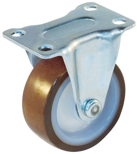特徴標準的な小型キャスターです。ウレタン車輪は耐油性、耐摩耗性に優れています。仕様固定式プレート式許容荷重(daN)：38許容荷重(kgf)：38.8車輪径D(mm)：50車輪幅(mm)：21取付高H(mm)：65取付座A×B(mm)：58...