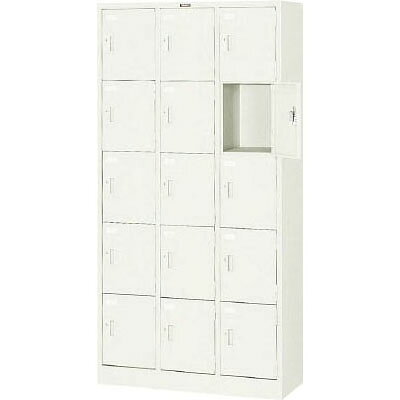 仕様タイプ：15人用間口×奥行×高さ（mm）：900×380×17901マス有効内寸（mm）間口×奥行×高さ：247×340×311付属品：シリンダー錠完成品色：ネオグレー鍵：シリンダー錠式質量：51kg特徴人数・使用目的に合わせて選べるロ...