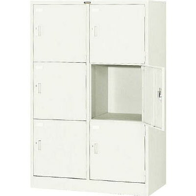 仕様タイプ：6人用間口×奥行×高さ（mm）：900×515×13731マス有効内寸（mm）間口×奥行×高さ：393×475×395付属品：シリンダー錠完成品色：ネオグレー鍵：シリンダー錠式質量：39kg特徴人数・使用目的に合わせて選べるロッ...