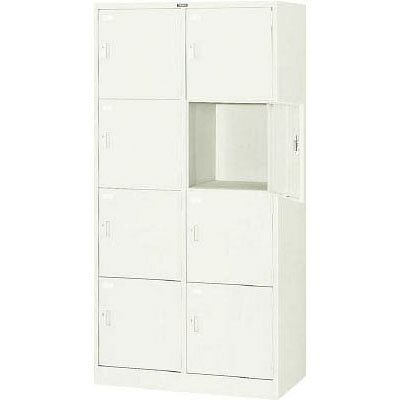 仕様タイプ：8人用間口×奥行×高さ（mm）：900×515×17901マス有効内寸（mm）間口×奥行×高さ：393×475×395付属品：シリンダー錠完成品色：ネオグレー鍵：シリンダー錠式質量：50kg特徴人数・使用目的に合わせて選べるロッ...