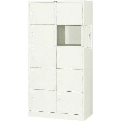 仕様タイプ：10人用間口×奥行×高さ（mm）：900×515×17901マス有効内寸（mm）間口×奥行×高さ：393×475×311付属品：シリンダー錠完成品色：ネオグレー鍵：シリンダー錠式質量：53kg特徴人数・使用目的に合わせて選べるロ...
