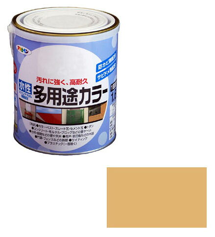 コストパフォーマンスに優れた水性多用途塗料特徴水性シリコンアクリルエマルション樹脂塗料汚れにくく、耐久性が優れた高性能塗料です。強力防カビ剤を配合していますので、長期間カビの発生を防ぎます。サビドメ剤を配合していますので、サビの発生を防ぎま...