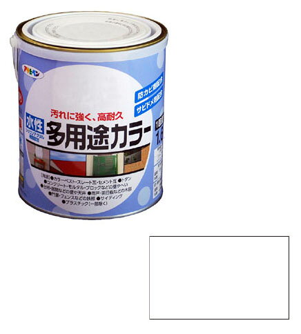 コストパフォーマンスに優れた水性多用途塗料特徴水性シリコンアクリルエマルション樹脂塗料汚れにくく、耐久性が優れた高性能塗料です。強力防カビ剤を配合していますので、長期間カビの発生を防ぎます。サビドメ剤を配合していますので、サビの発生を防ぎま...