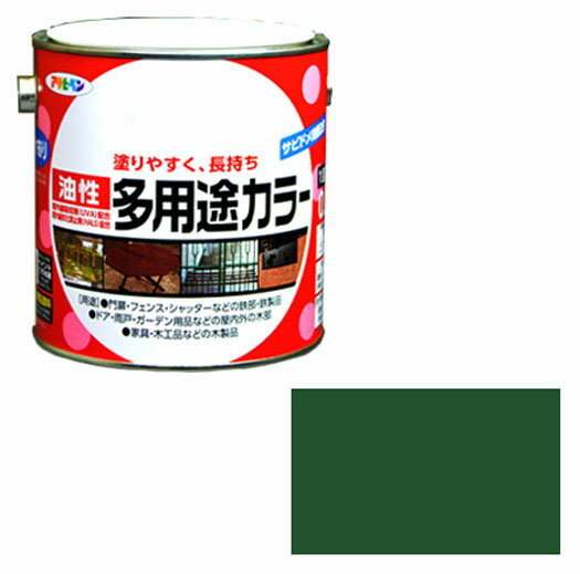 コストパフォーマンスに優れた油性多用途塗料合成樹脂調合ペイント特徴紫外線吸収剤(UVA)、紫外線劣化防止剤(HALS)配合により耐久性に優れた塗料です。サビドメ剤を配合していますので、サビの発生を防ぎます。タレにくいので大変塗りやすく、きれ...