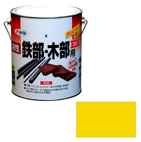 屋内外の鉄製品・木製品に塗れる！タレにくく美しいツヤ合成樹脂調合ペイント特徴タレにくいので大変塗りやすく、きれいに仕上がります。サビドメ剤を配合していますので、サビの発生を防ぎます。日光や雨に強く、美しいツヤのある合成樹脂調合ペイントです。...