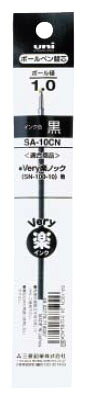 仕様インク色：黒ボール径：1.0mmサイズ：軸径φ3.0×全長121.0mm重量：1.0g適合商品：楽ノック SN-100-10メーカーからの取寄せ商品のため、ご注文後のキャンセル、返品、交換はできません。万一、メーカーでの欠品や廃番により...