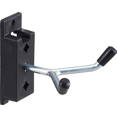 仕様許容荷重(kg)：2外形寸法(mm)間口×奥行×高さ：81.5×77.5×67フック径(mm)：5パネル取付ピッチ(mm)：50質量：30g特徴従来のバーよりも長さが短く、邪魔になりません。先端部分に樹脂キャップが付いています。用途工具...