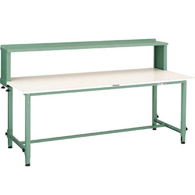 【仕様】●均等荷重(kg)：150●間口×奥行×高さ(mm)：1800×900×954～1254●天板材質：ポリ化粧●組立式●昇降方式：金具調整式●昇降ピッチ：50mm●上棚：YUR-B型●アジャスターねじサイズ：M16×2.0●アジャスタ...